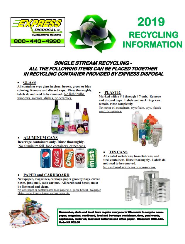 recycling | Town of Anson, Chippewa County, Wisconsin